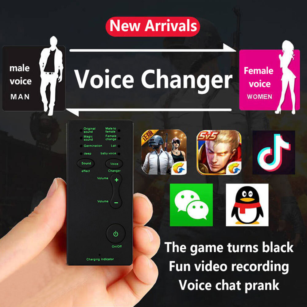 Microphone Changer 7 Different Sound Changes Mini Portable Voice ...