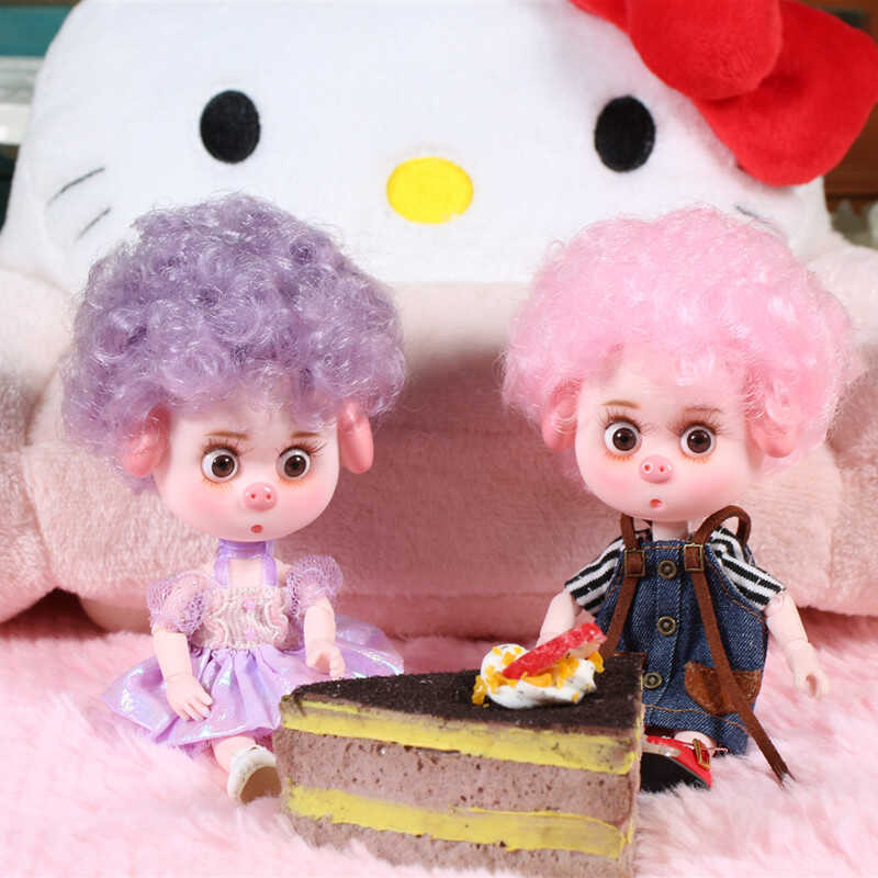 BJD 1/12 Dolls 26 Joint Body 15Cm Mini Lucky Pig Ob11 DBS Doll With ...