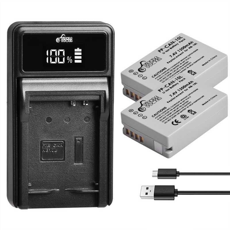 Pickle Power Nb-10L 10L Camera Battery + LED USB Charger For Canon Sx40 ...