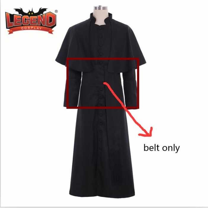Roman Cassock Clergyman Vestments Medieval Ritual Wizard Black Priest ...