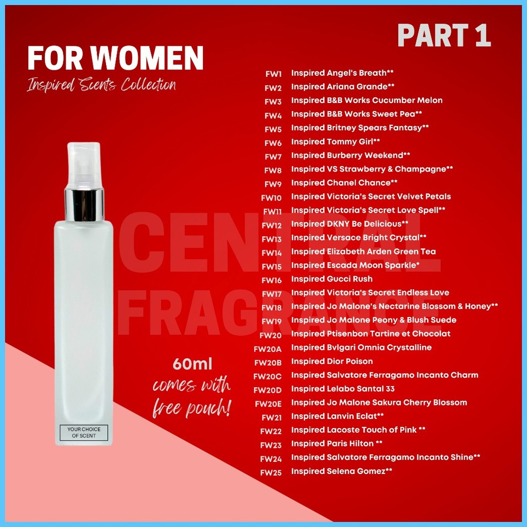 ♠ ☢ COD - ( PART 1 ) 60ml Oil Based Perfume for WOMEN by CENTRAL ...