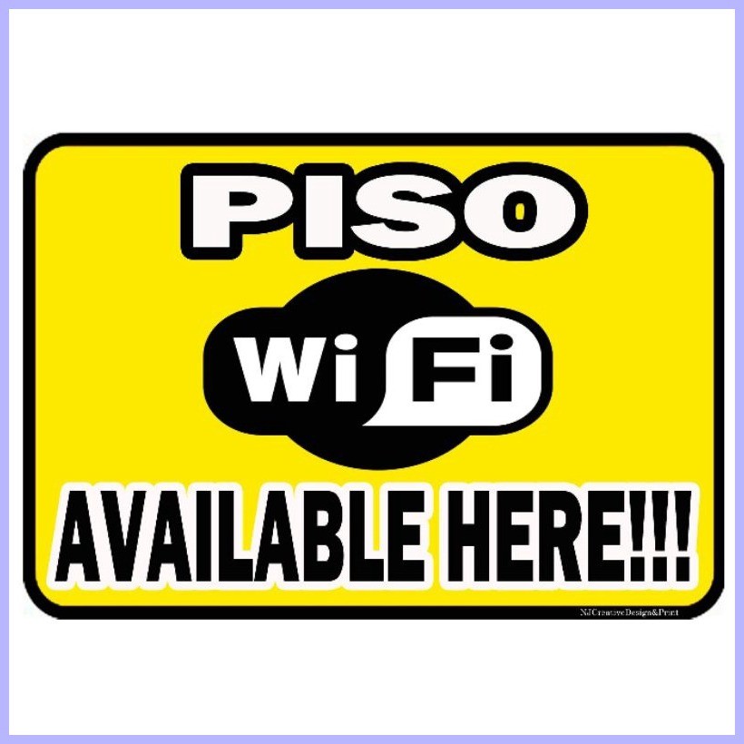 PISO Wifi-A4 Laminated Signage ۩ | Shopee Philippines