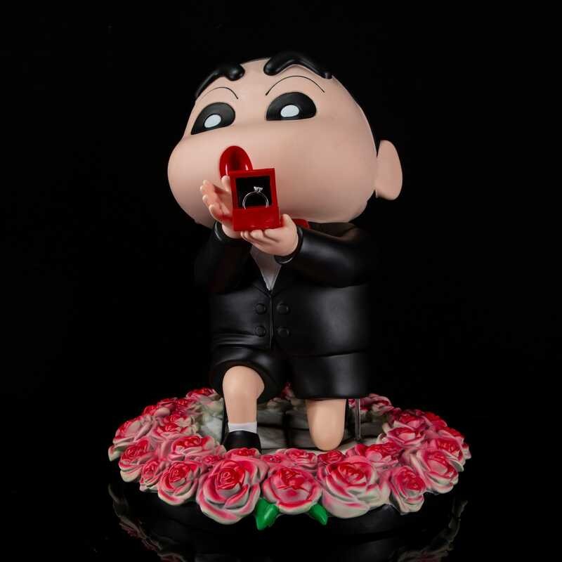 Crayon Shin chan, Nohara Shinnosuke's proposal, trumpet kneeling ...