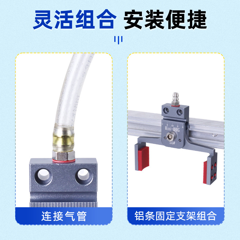 Robot arm Mini clamp with extended opening Mini MHRG pneumatic clamp ...
