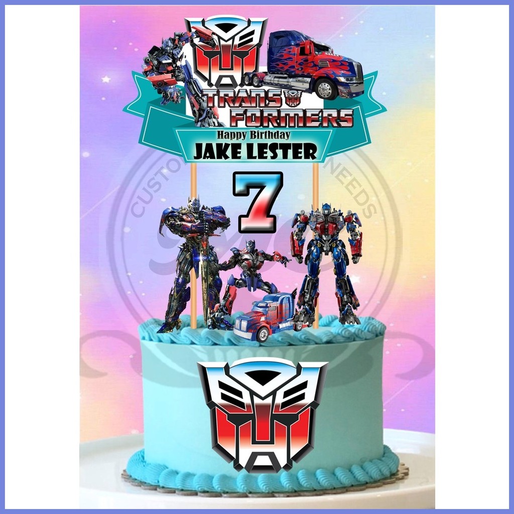 ♠ ♀ transformer optimus prime theme cake topper | Shopee Philippines