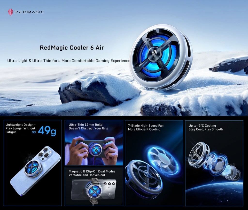 Red Magic Cooler 6 Air - 49g Lightweight Design | -3°C Cooling Effect ...