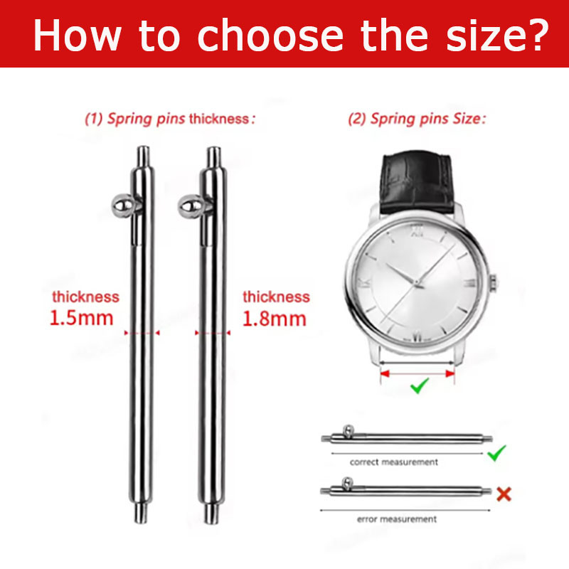 Watch Band Quick Release Spring Pins Diameter 1.5mm 1.8mm 304 Stainless ...
