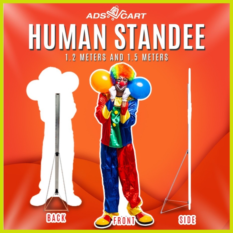 ADS Advertising Human Standee / Life size standee 2ft. x 4ft. and 2ft ...