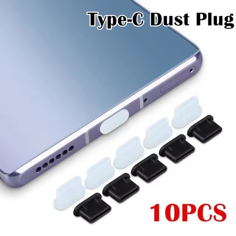 Soft Silicone Mobile Phone DIY Charger Port Dust Plugs- Transparent ...