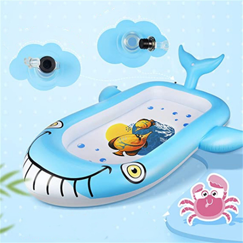 Hot PVC Inflatable Water Squirting Shark Swimming Pool Children's Bobo ...
