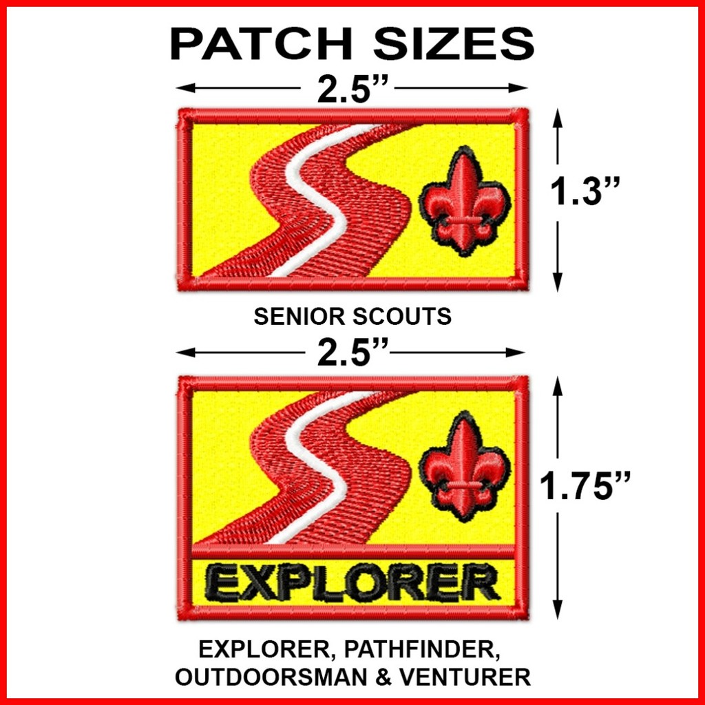 ♀ Boyscouts Rank Embroidered Patches (Senior Scouts, Explorer ...