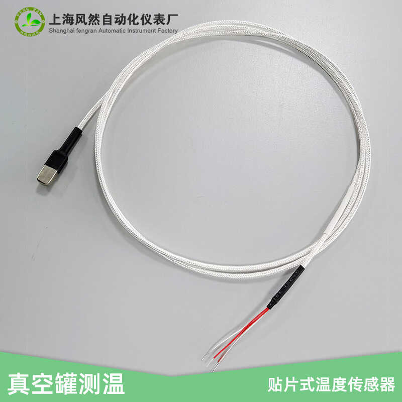 Production of PT100 flat shell temperature probe closely attached to ...