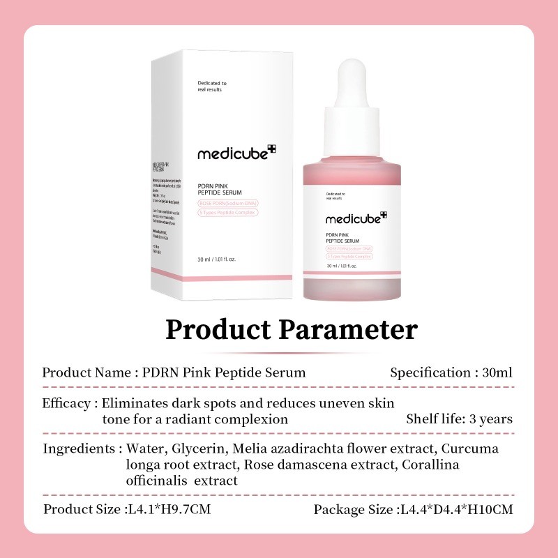 Medicube PDRN Pink Peptide Serum - Glass Glow Skin, PDRN, Collagen, Brightening for Dark Spots ...