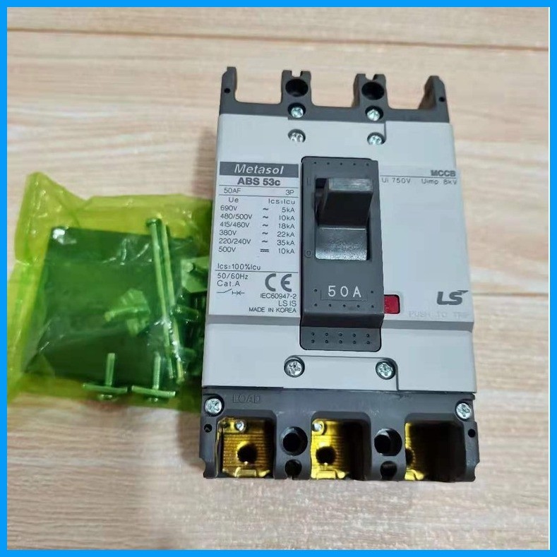 15A to 125A LS Electric ABS33C ABS53C ABS63C ABS103c 3POLE MCCB Molded Case Circuit Breaker ...