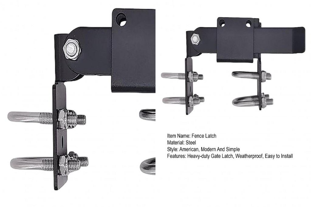 Galvanized Steel Gate Latch Weatherproof Double Gate Latch Steel Double Gate Latch for Secure ...