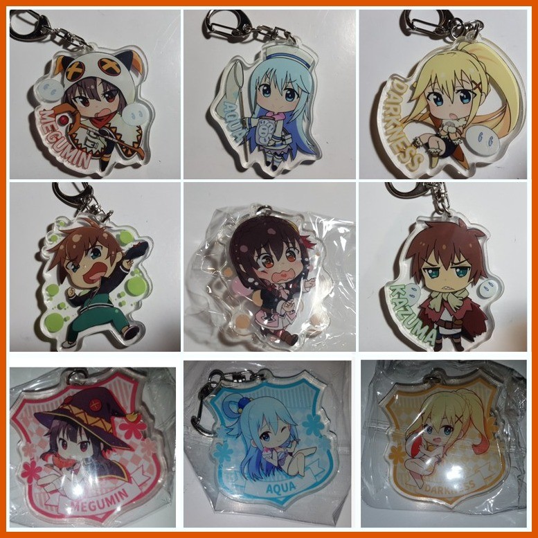 ️ ☪ Konosuba Acrylic Anime Premium Keychain 2 ( Megumin , Aqua ...