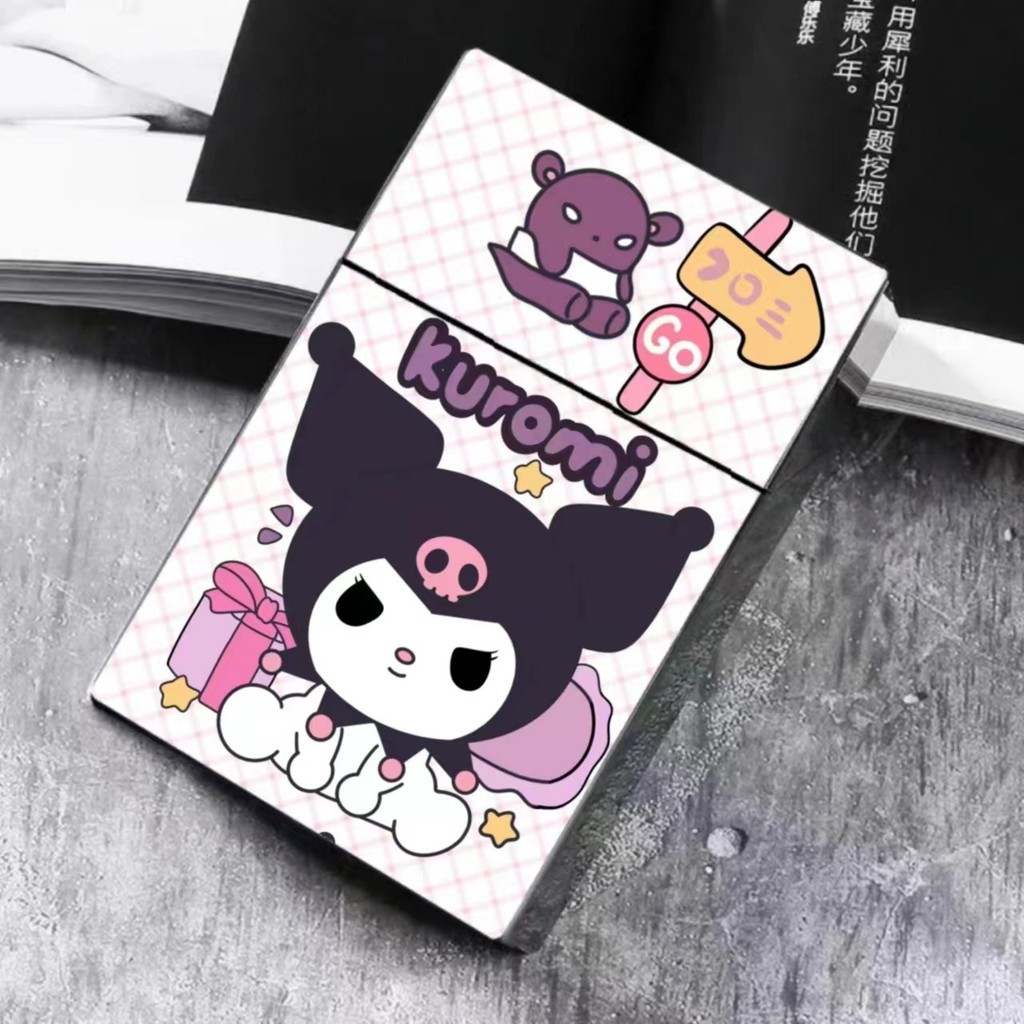 Kawaii Kuromi Sanrio Cigarette Case For 8mm Plastic Smoke Box 20PCS Big ...