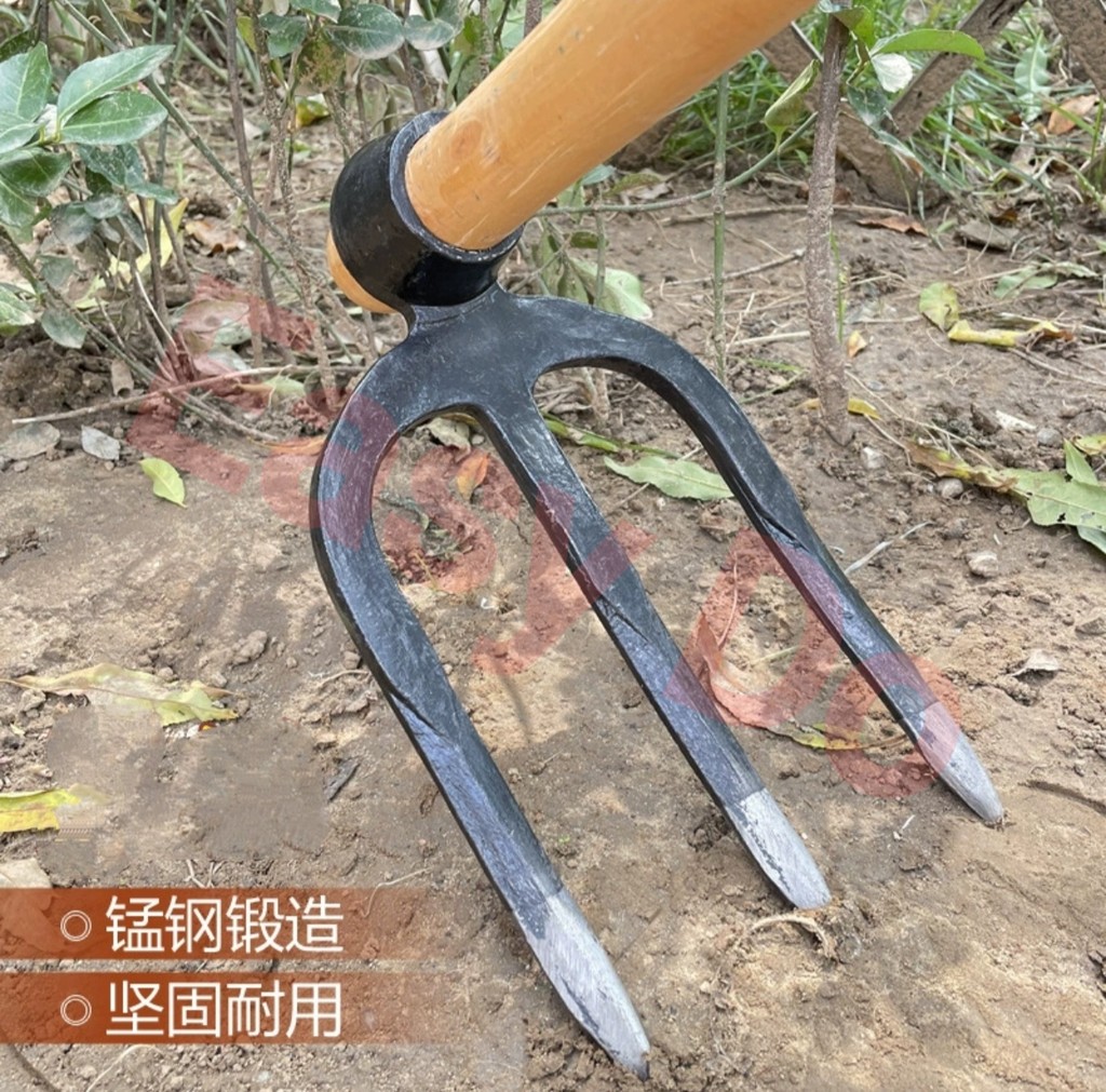 MATA Three-Eye Hoe Fork Four-Eye Hoe Fork/ Three-Prong Soil Claw Iron ...
