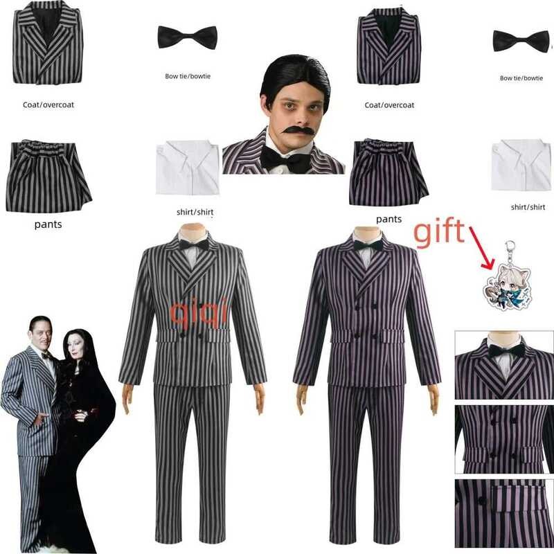 Yy Pelikula Miyerkules Gomez Addams Cosplay Costumes Anime Role Play ...