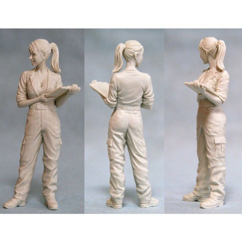 C4 White Model GK 1/35 Mak Female Mechanic Resin Model White Model 172 ...