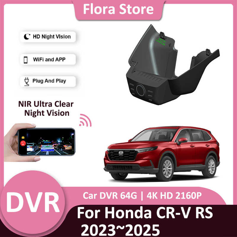 Car 3 Video DVR for Honda CR-V CRV 6 RS 2023 2024 2025 4K Rear View ...