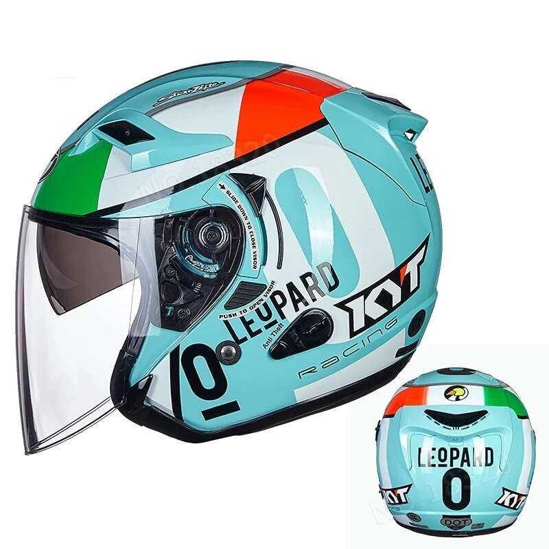 Bike Motorcycle Helmet KYT Motorcycle Vintage Open Face Half Double ...
