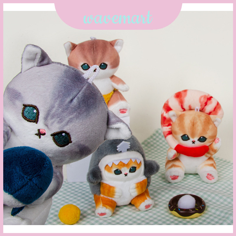 Soft Cute And Mofusand Shark Cat Shrimp Plush Toy Ornament Animal ...