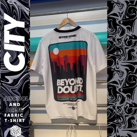 T-SHIRT - "CITY” Design AIRCOOL & DRIFIT Fabric - BEYOND DOUBT CLOTHING ...