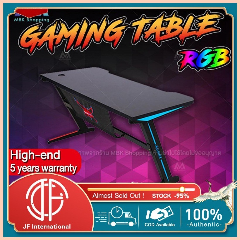 ∈ ☇ NEW Carbon fiber Gaming Table RGB Gaming Desk Office desk computer ...