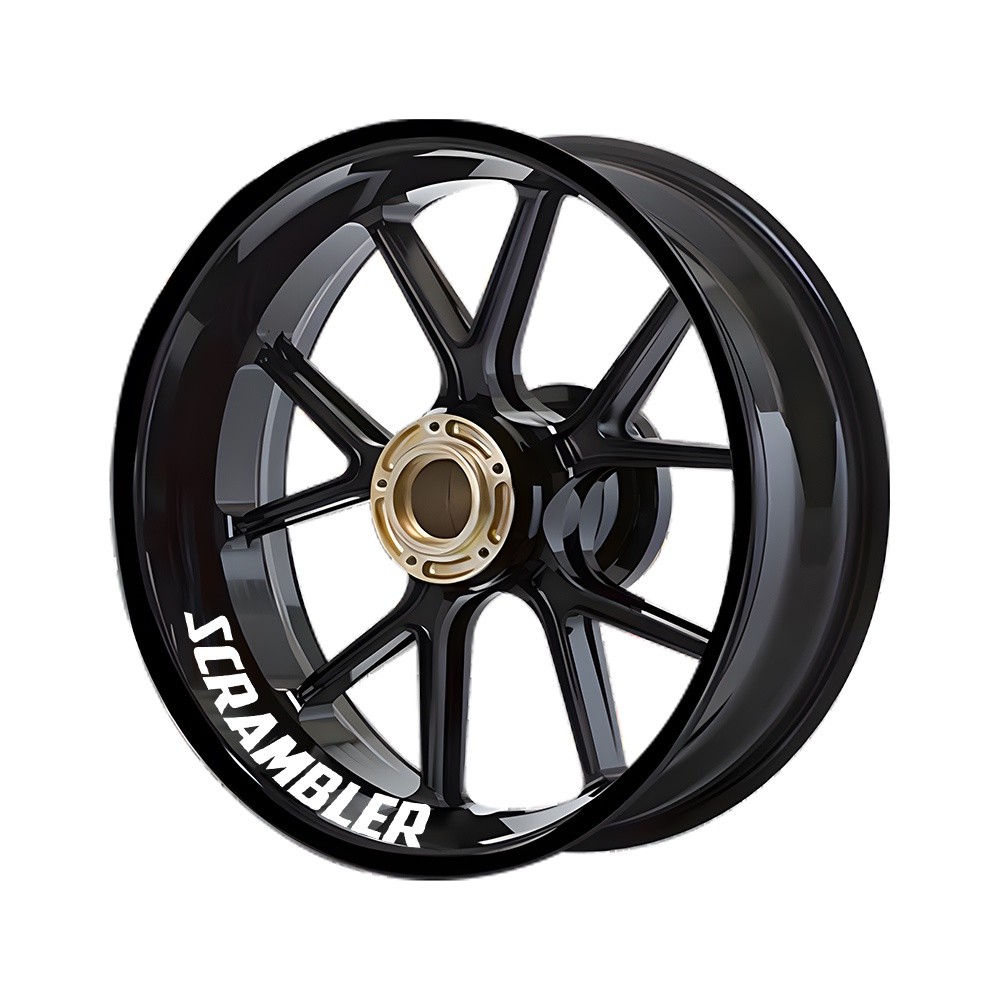 DUCATI SCRAMBLER Motorcycle Reflective Wheel Sticker Mags Decal Mags ...