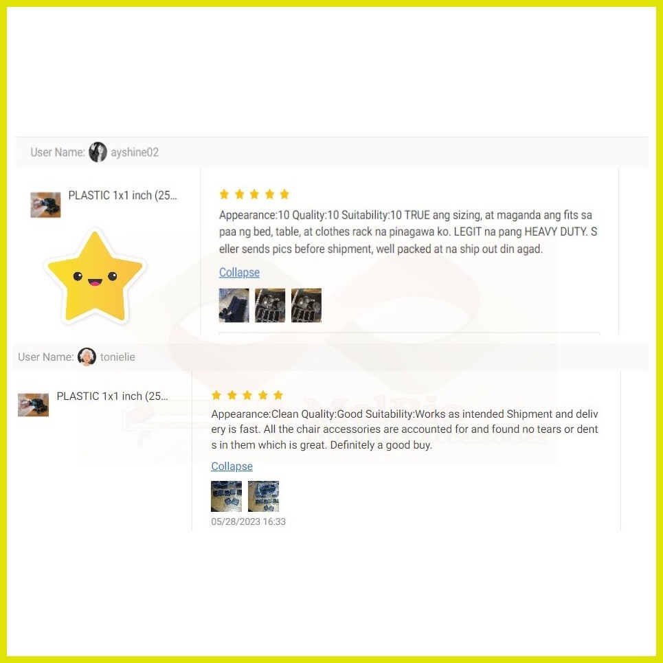 ♒ ⊕ 100 PCS (WHOLESALE) PLASTIC 1x1 inch (25MM) Insert Type Footing for ...