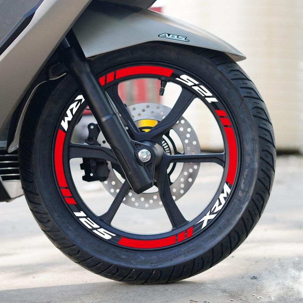For HONDA XRM 125 Wheel Rim Mags Sticker 17 inch Wheel Hub Reflective ...