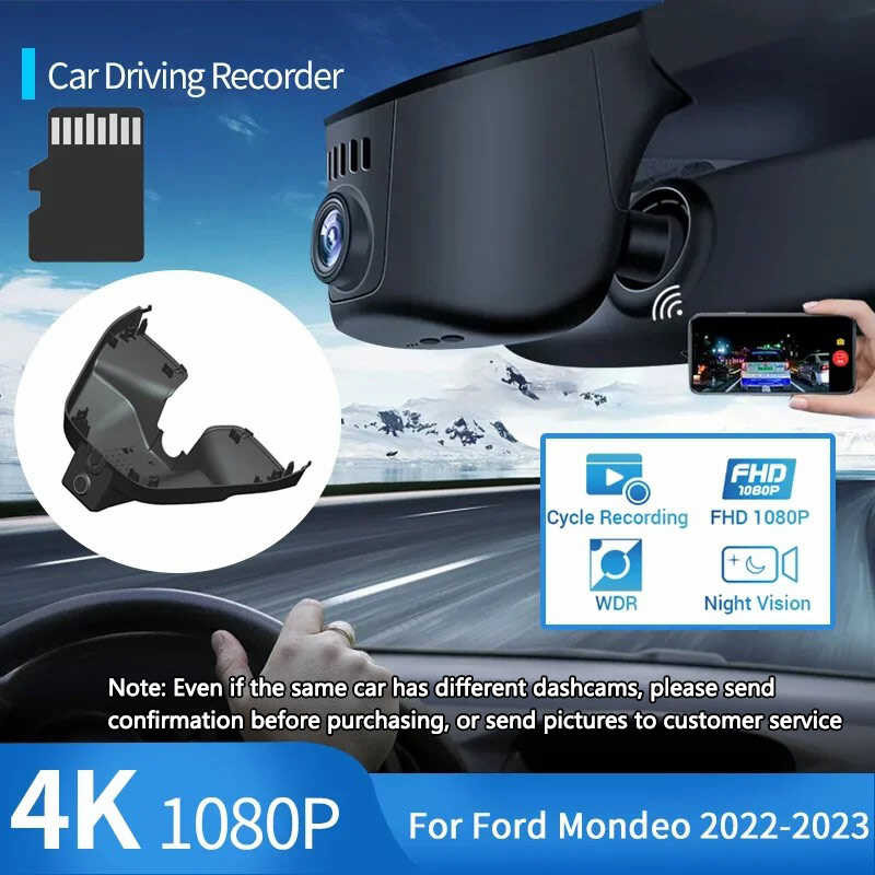 for 5 Ford eo Taurus 5 2022 2023 2024 4K 1080P HD Wifi Dash Cam Car ...