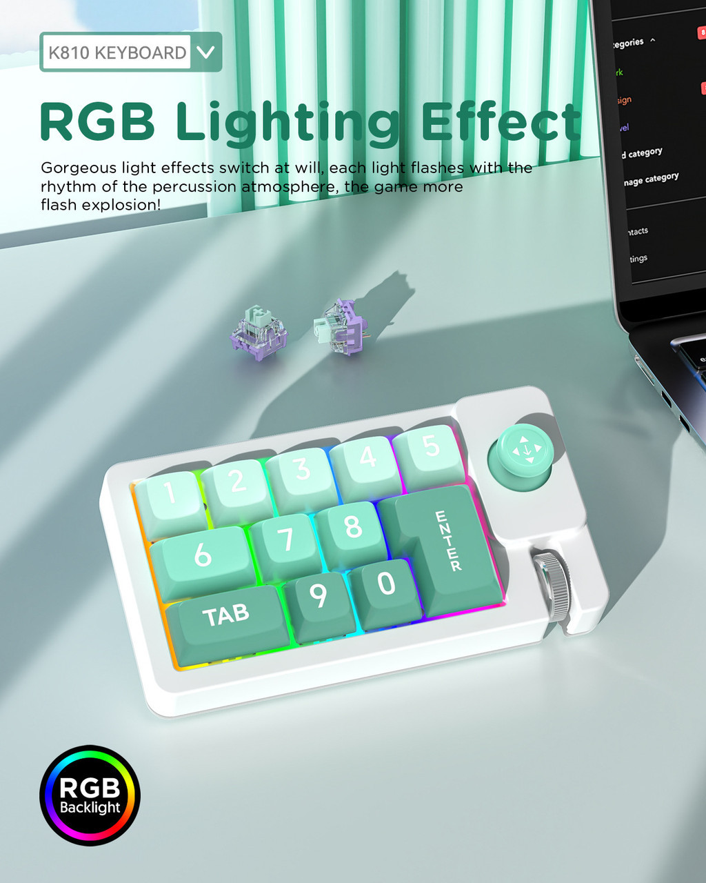 12-Key Mechanical Numeric keypad with Joystick & Scroll Wheel - Hot ...