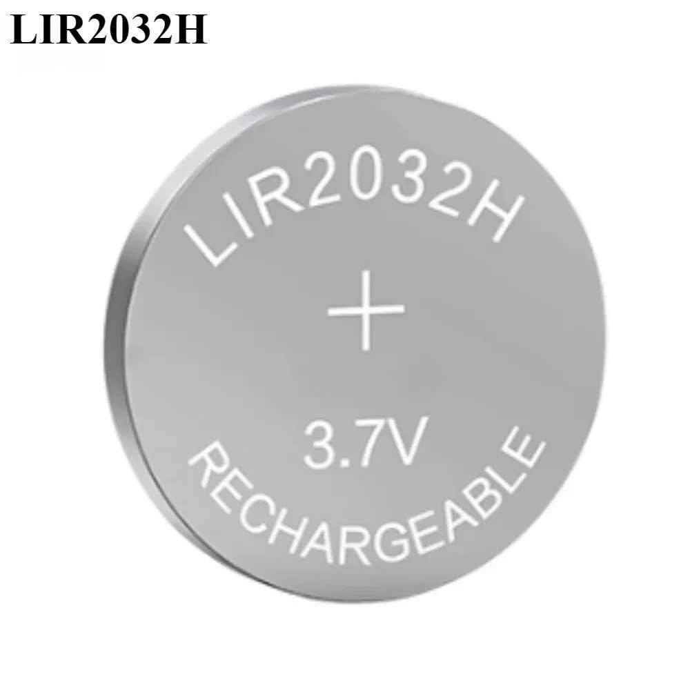 1-10PCS 3.7V LIR2032H Rechargeable Button Battery High Capacity Version ...