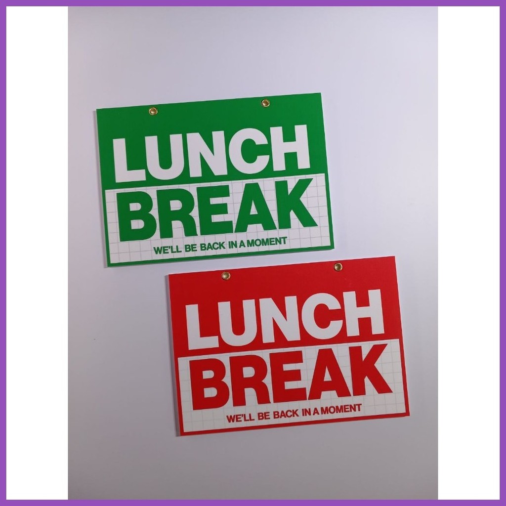 Ⅸ ۩ ௺ ☦ Lunch Break Signs Safety Signages for Restaurants, Office ...