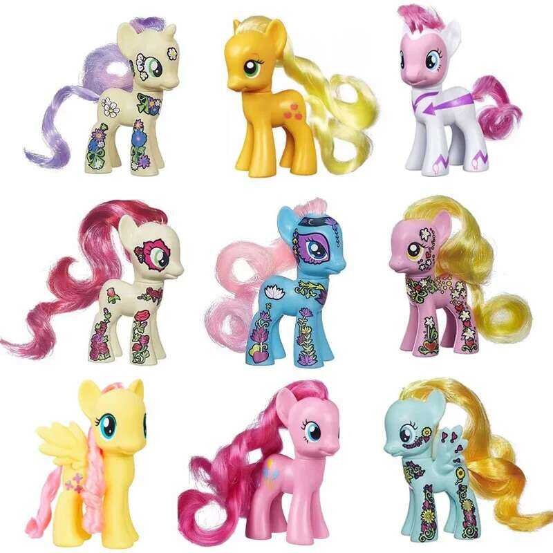 My Little Pony Twilight Sparkle Applejack Pinkie Pie Fluttershy 8Cm Rare Painted Version Action ...