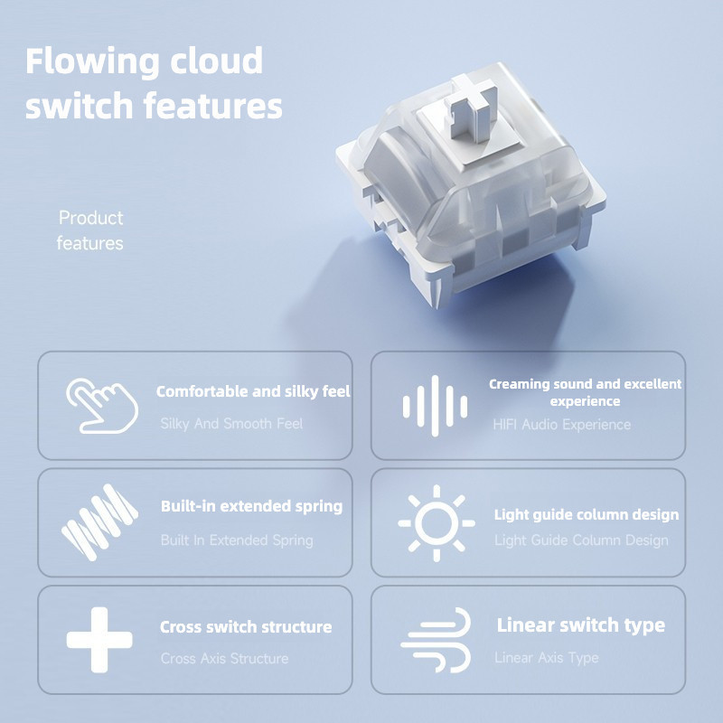 Flowing Cloud Switch HIFI Creaming Mahjong Sound Linear Switch Body ...