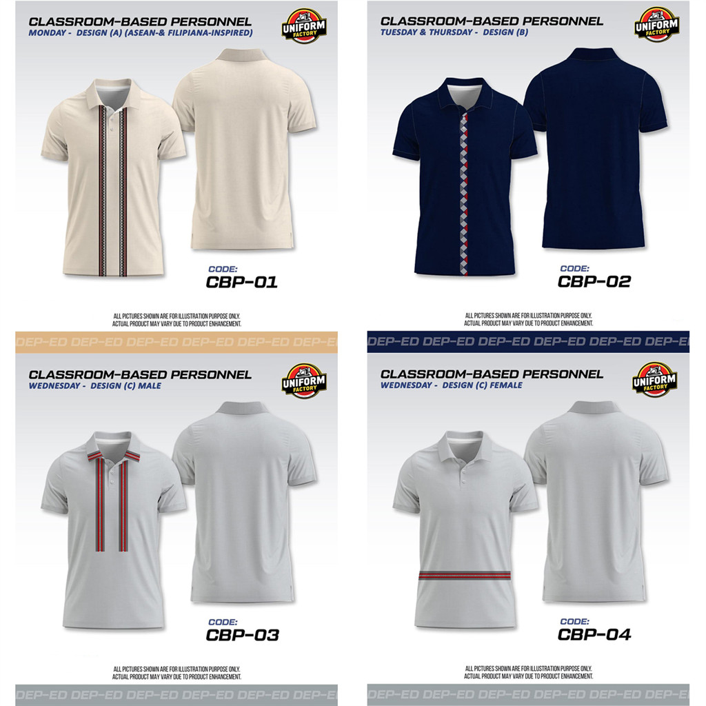 Deped Uniform 2025 Full Sublimation Deped Teachers Uniform Tshirt And ...