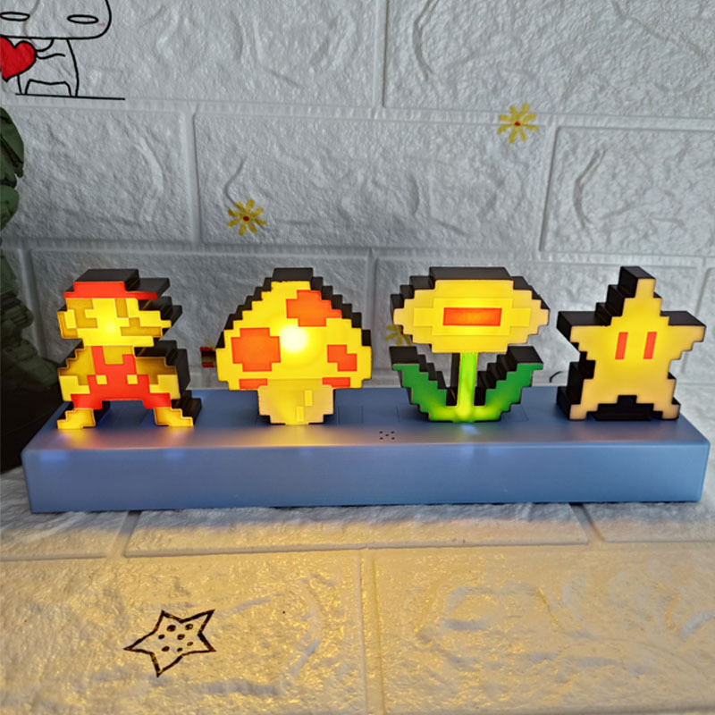 Smart Sound Control Bros Pixel Style USB Night Light Sound Controlled ...