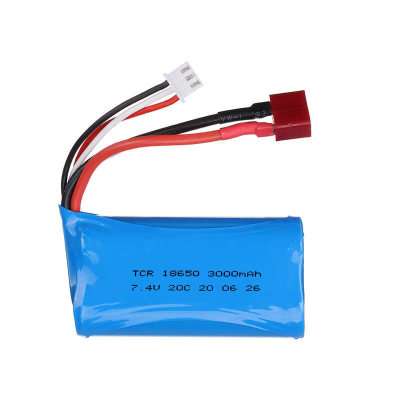 7.4V B 3000Mah 18650 2S Lipo Battery For Q46 Wltoys 12423 10428 12428 ...