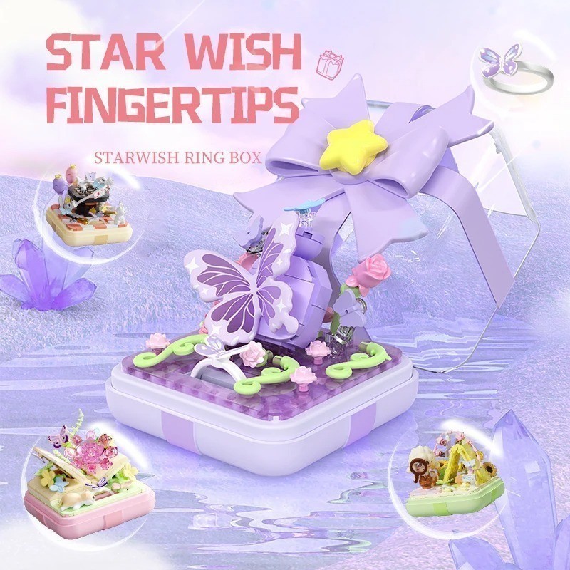 DIY Ring Box Building Blocks Star Wishing Fingertip Building Blocks ...