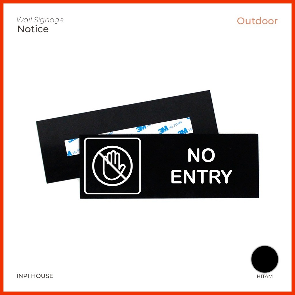 ♂ ☽ No entry signage - sign board no entry - no entry - acrylic sign ...
