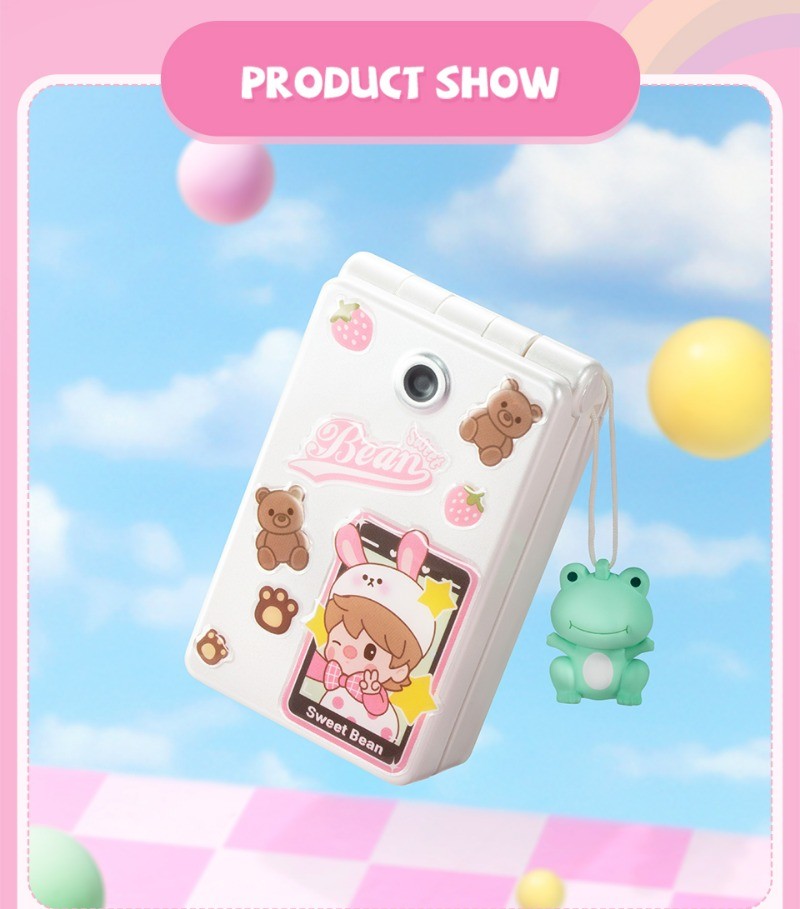 POP MART Sweet Bean Pearl White Flip Phone Figure Action Toys Figure ...