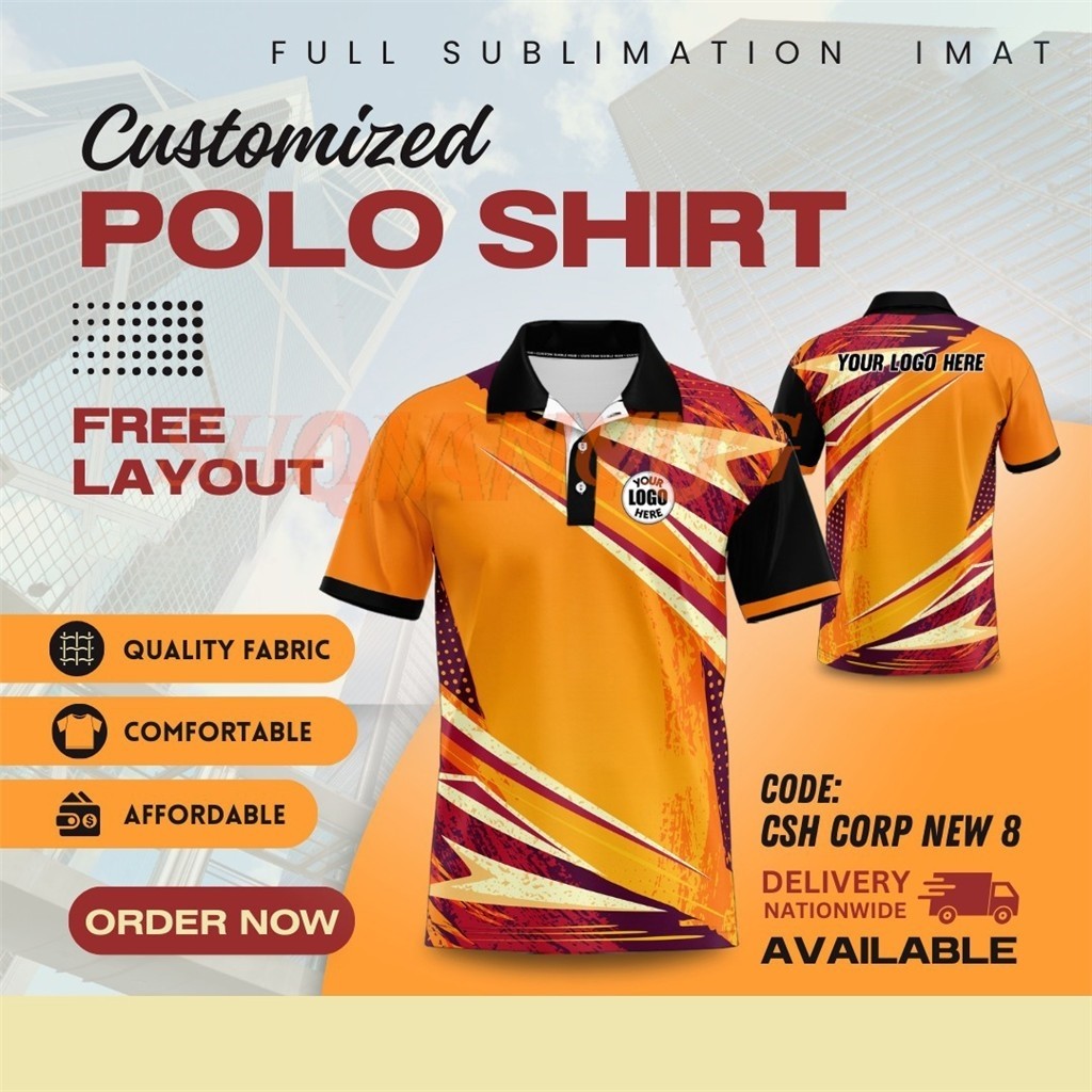 【FREE Custom 】Full Sublimation Gender neutral POLO Tshirt for Men Women ...
