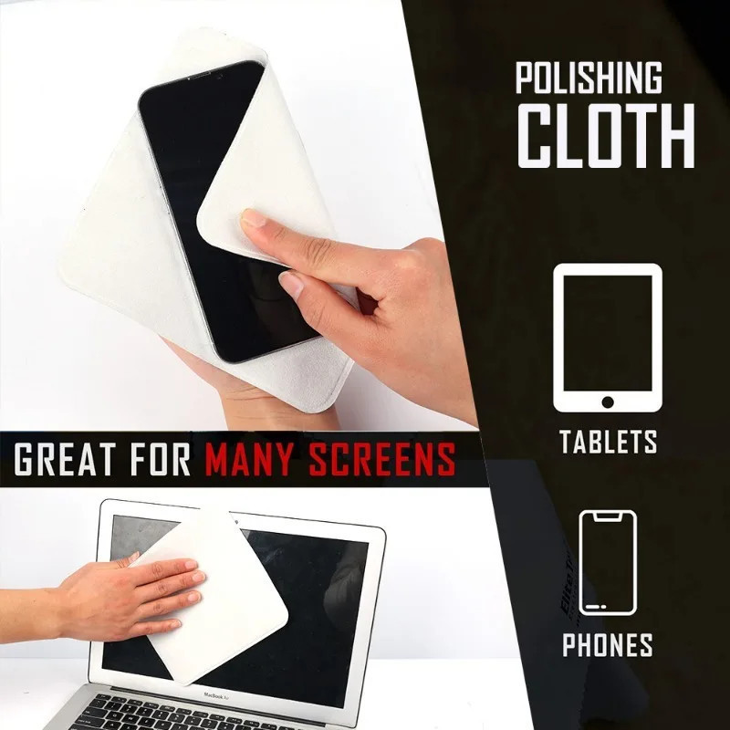 3Pcs Microfiber Screen Cleaning Cloth Universal Double Sided Camera ...