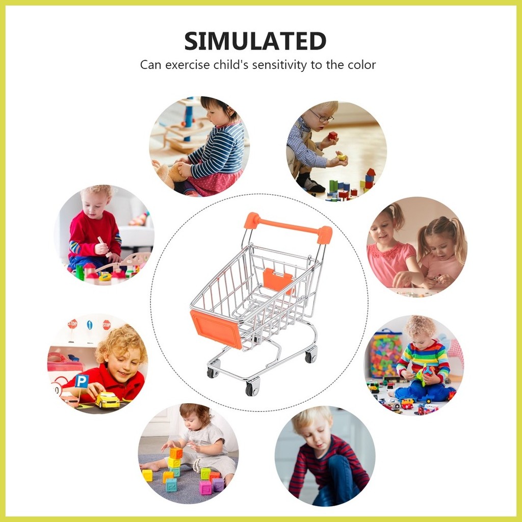[READY STOCK] Role Play Trolley Pretend Cart Kids Mini Shopping Playset ...