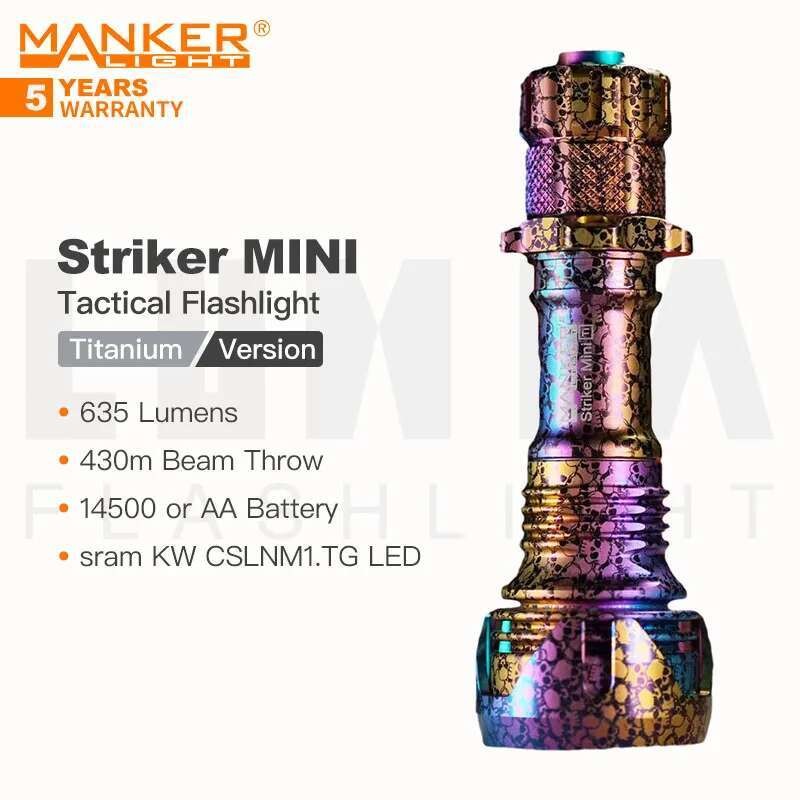 MANKER Striker MINI (Titanium Version) Rechargeable Pocket EDC ...