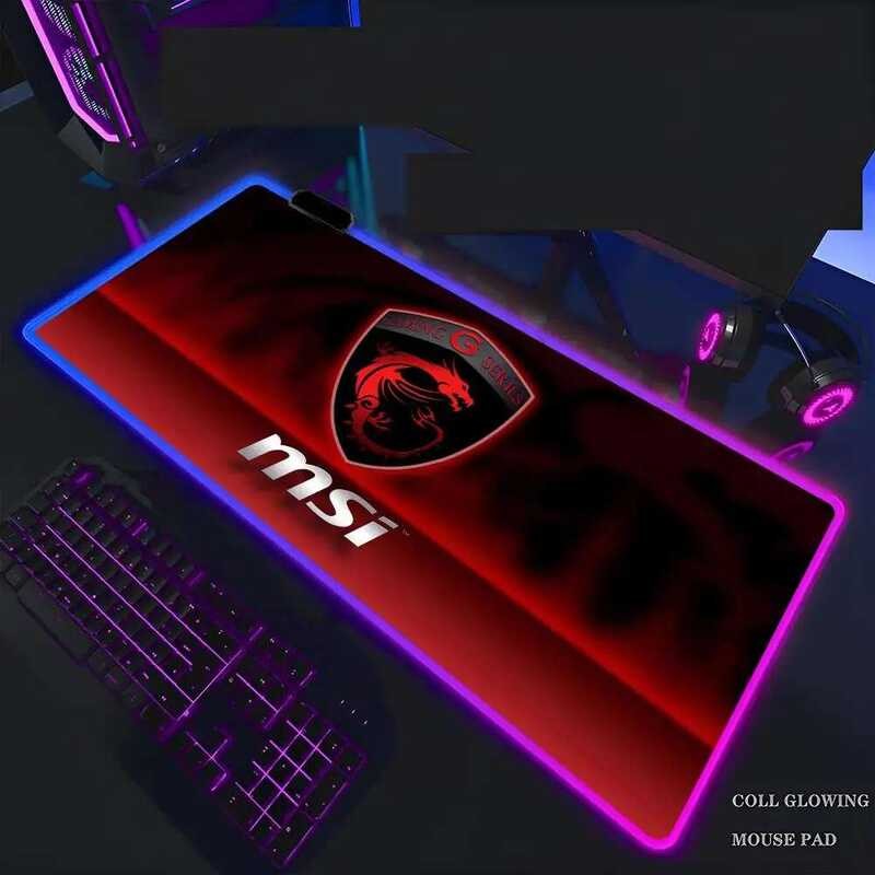M-MSI Mouse Pad Mousepad Rgb Mouse keyboard Pad Gaming Backlight Pc ...