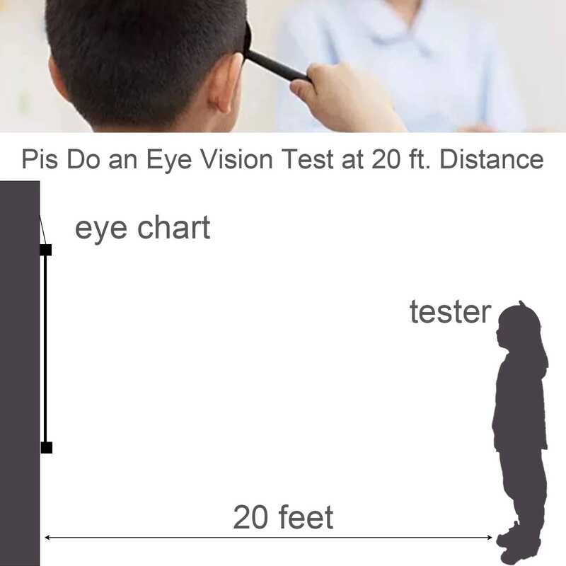 3Pcs/Pack Eye Charts Non-Reflective Visual Acuity Test Wall Chart Eye ...